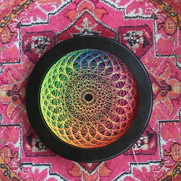 Residual Glow | Wall Decor | Gradient String Art W Uv Lights | Poshmark